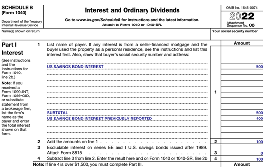 U.S. SAVINGS BOND INTEREST – the Confident Taxpayer